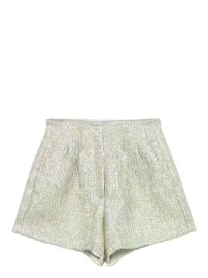 FORTE_FORTE Lurex Striped Shorts - Gold