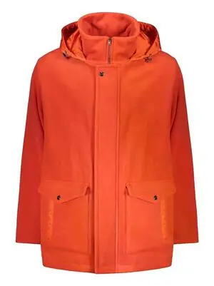 Herno Wool Parka Coat - Orange