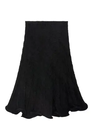MSGM Crinkle-effect Skirt - Black