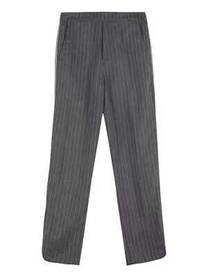 Rhude Pinstriped Cropped Trousers - Grey
