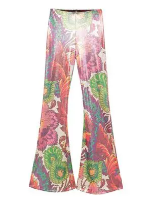 Etro Floral-print Trousers - Pink
