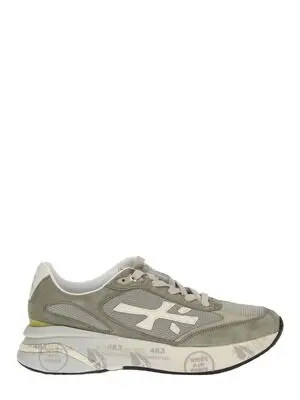 Premiata Premiata Moerund Suede And Nylon Sneakers Olive