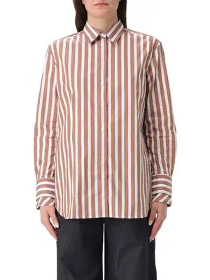 FAY Striped Button-up Shirt - Brown