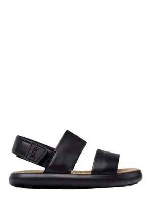 Camper Flat Sandal - Black