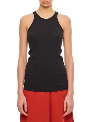 Sportmax Ribbed Racerback Tank Top - Black