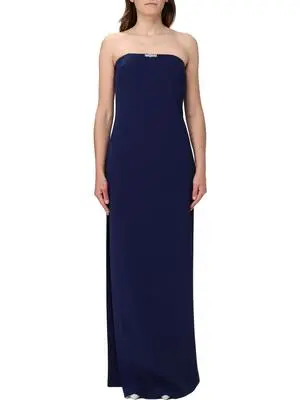 Elisabetta Franchi Strapless Maxi Dress - Blue
