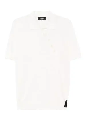 Fendi Asymmetric Polo Shirt - Neutrals