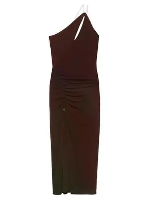 NISSA Halterneck Midi Dress - Brown