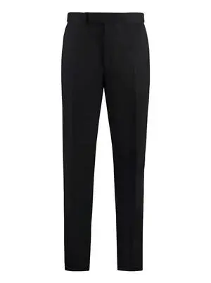 TOM FORD Pressed-crease Chino Trousers - Black