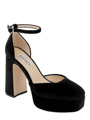 Badgley Mischka Jayda Platform Pumps - Black Velvet