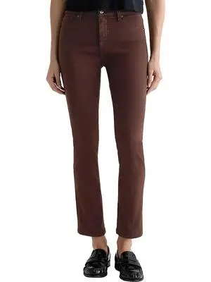 Ag Mari Mid Rise Slim Straight Jeans - Coffee Bean