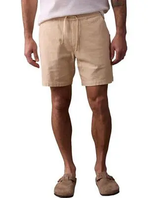 THE NORMAL BRAND Texstretch Summer Drawstring Cotton Shorts - Sand Dune