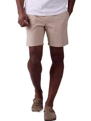 THE NORMAL BRAND Stretch Cotton Chino Shorts - Khaki