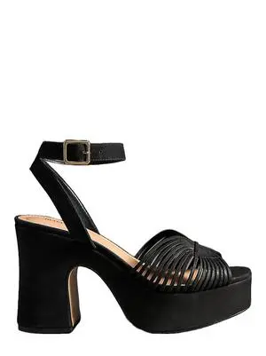 Maeve Platform Heels - Black Suede