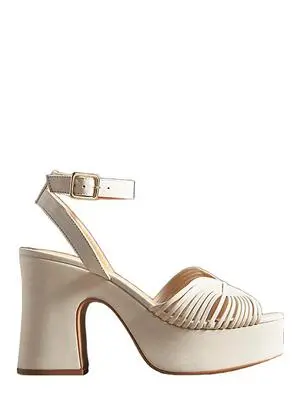 Maeve Platform Heels - Cream Leather
