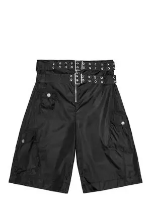 GANNI Belted Shorts - Black