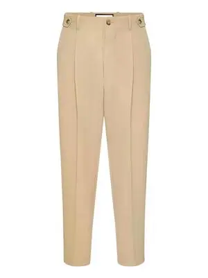 Philipp Plein Classic Fit Tapered Trousers - Neutrals