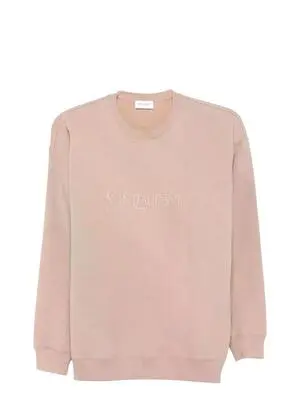 Saint Laurent Logo-embroidered Sweatshirt - Pink