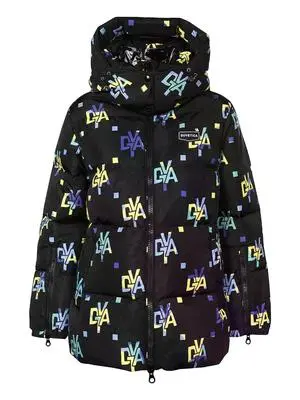 Duvetica Monogram-print Puffer Jacket - Black