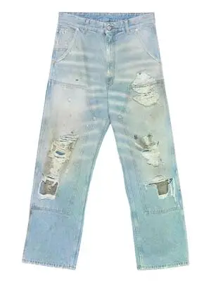 MAISON MARGIELA Distressed Straight Leg Jeans - Blue