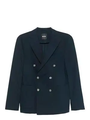 BOSS Double-breasted Blazer - Blue