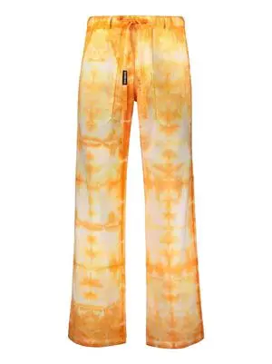 NAHMIAS Tie-dye Print Trousers - Orange