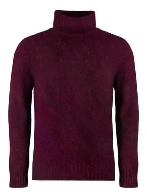 Malo Roll Neck Sweater - Red