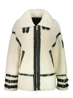 Moose Knuckles Shearling Jacket - White