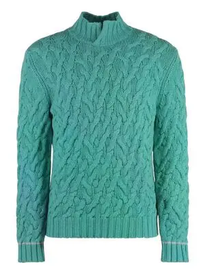 Malo High Neck Sweater - Green