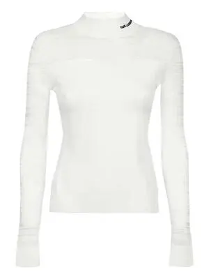 Karl Lagerfeld Logo-embroidered Top - White