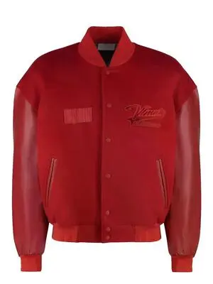 Vetements Logo-embroidered Bomber Jacket - Red