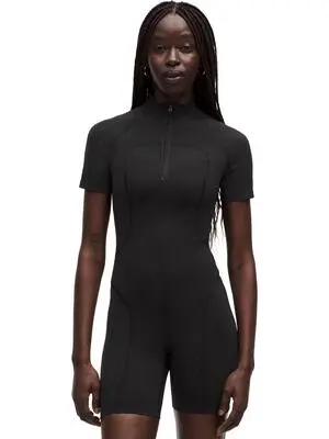 Lululemon Everlux Front-zip Bodysuit - Black