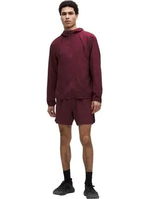 Lululemon Mile Maker Ripstop Lined Short 6 - Burgundy Bay