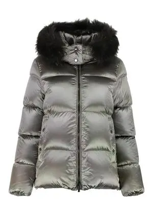 MOORER Melita Hooded Jacket - Silver