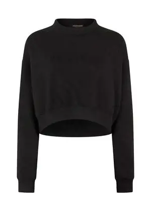 Roberto Cavalli Cropped Sweatshirt - Black