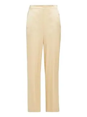 OTTOD'AME Straight-leg Satin Pants - Beige
