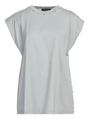 Fabiana Filippi Studded Jersey T-shirt - Grey