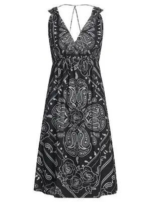 REPLAY Midi Flared Dress - Black