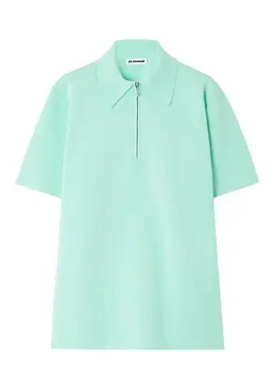 JIL SANDER Knitted Polo Shirt - Green