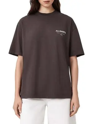 ALLSAINTS Etta Graphic T-shirt - Bitter Brown