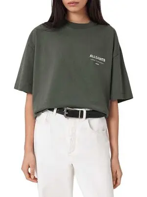 ALLSAINTS AllSaints Etta Graphic T-Shirt Garnet Green