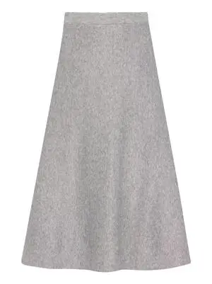 Rosetta Getty Flared Midi Skirt - Grey