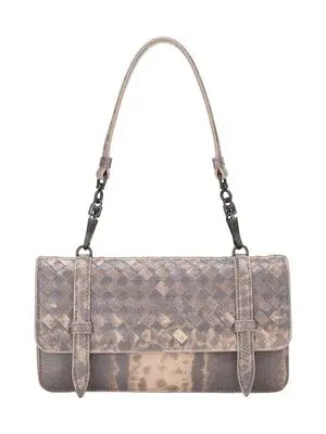 BOTTEGA VENETA Karung Leather Intrecciato Shoulder Bag