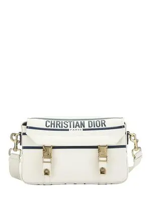 Dior Calfskin Diorcamp Messenger - White