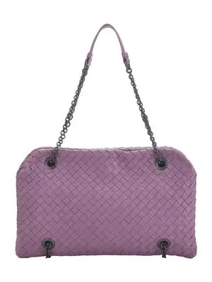 Bottega Veneta Intrecciato Chain Bag - Purple