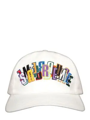 Supreme Stacked Cordura 6-panel Hat - White