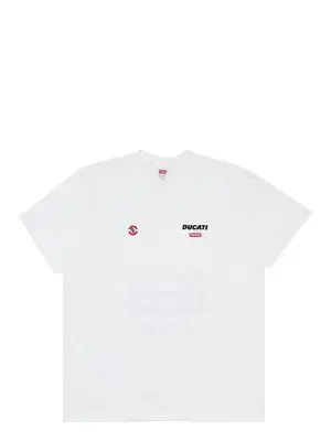 Supreme X Ducati Logos Tee 'white' White