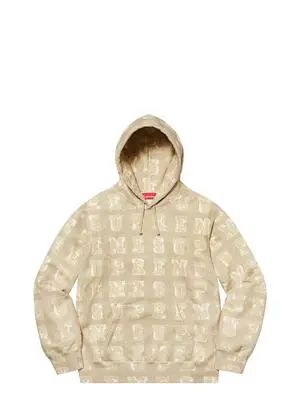 Supreme Supreme Blocks Hooded Sweatshirt Tan