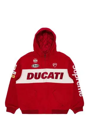 Supreme X Ducati Hooded Racing Jacket - Red