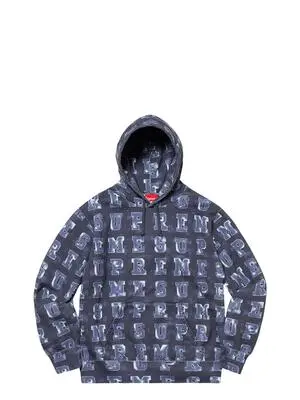 Supreme Blocks Hooded Sweatshirt - Blue